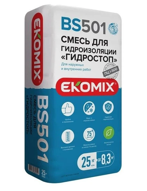 Суміш для гідроізоляції Ekomix Гідростоп BS 501 25 кг – фото, відгуки ...