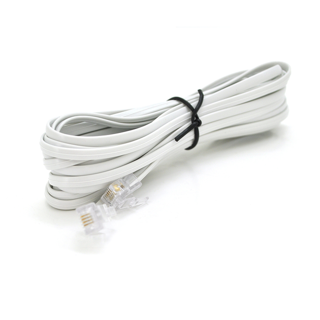 Патч-корд телефонный, RJ11, 3,0m, белый – фото, отзывы, характеристики ...