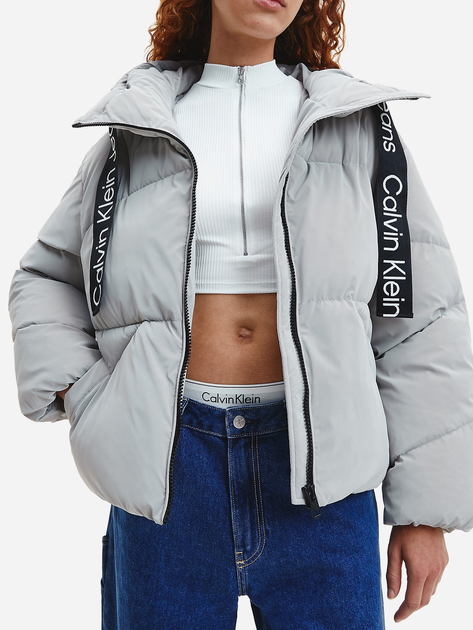 Куртка демисезонная с капюшоном женская Calvin Klein J20J220017 M Серая ...