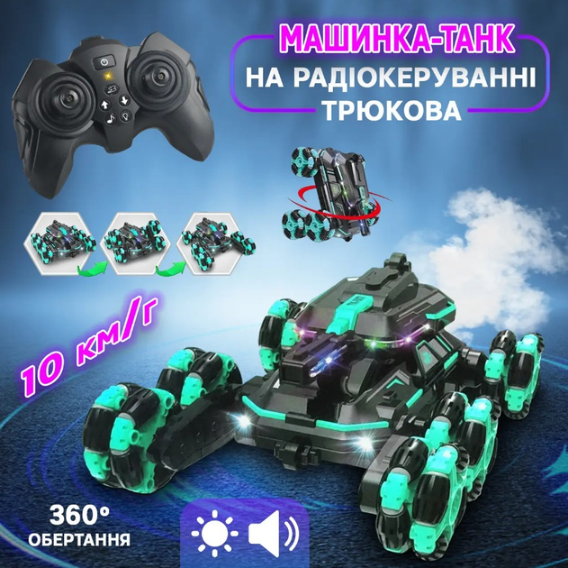 Радиоуправляемый танк-игрушка 2,4Gh трюковый автомобиль на пульте ...