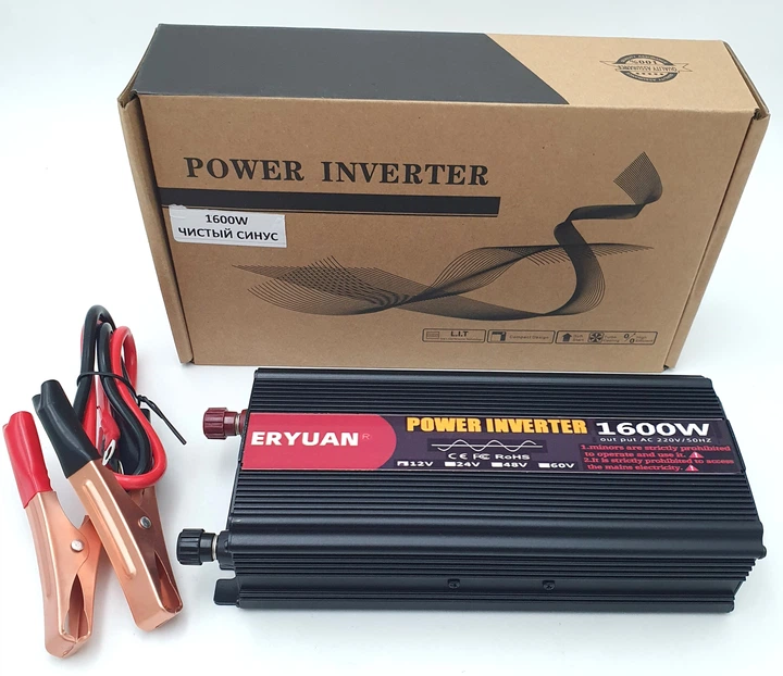Авто инвертор 12V-220V преобразователь напряжения чистый синус для котла насоса холодильника ...