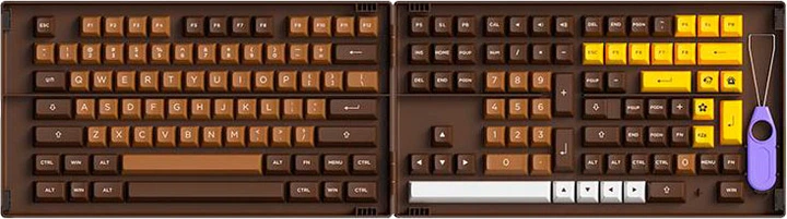 Набір кейкапів Akko Chocolate ASA Fullset Keycaps 158 шт Brown ...