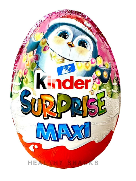 Шоколадное яйцо Kinder Maxi 100 г Пингвин (розовое) – купить в Украине ...