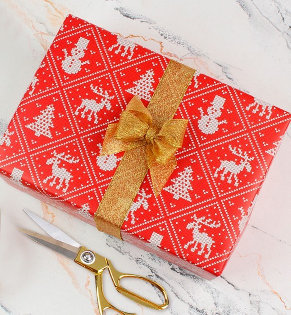 Подарочная бумага для упаковки "Christmas mood", 100*70 см., набор 5 шт ...