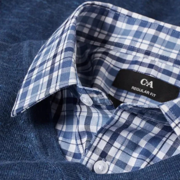Сорочка чоловіча C&A 190754 L Біла з синім (2200005050002) – в інтернет ...