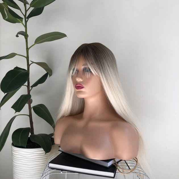 Парик KITTO HAIR омбре блонд с челкой (9013) от продавца: kittostore – в интернет-магазине ...