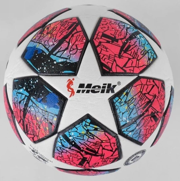 Мяч футбольный Meik Football Size №5 420 грамм White/Blue/Red ...