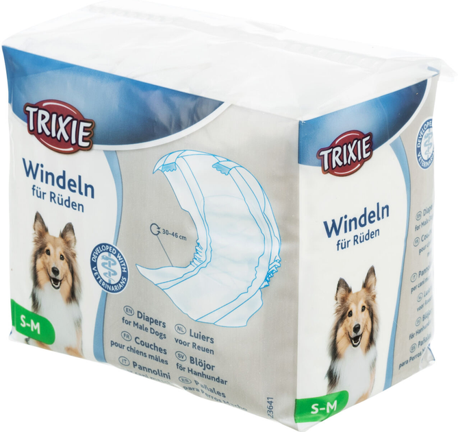 Памперсы для собак (кобелей) Trixie 23641 30-46 см 12 шт (4011905236414 ...