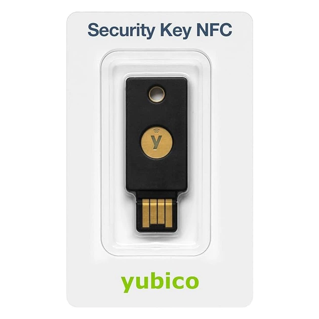 Ключ безпеки Security Key NFC, USB-A, Yubico. Чорний (YubiKey-nai ...