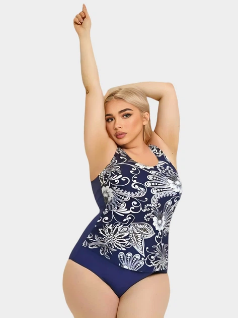 Цельный купальник для полных Samegame 21103 синий-белый 52 от продавца: LAMA-SHOP – в интернет ...