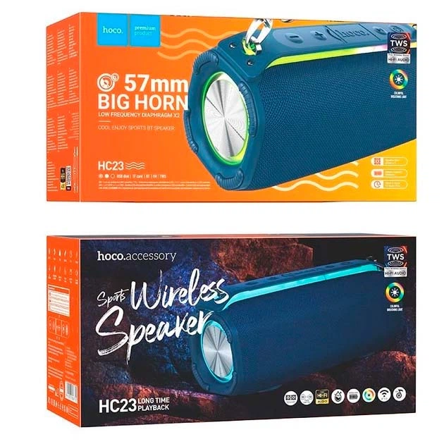 Колонка Bluetooth HOCO HC23 Портативна Акустика IPX4 RGB підсвічування ...