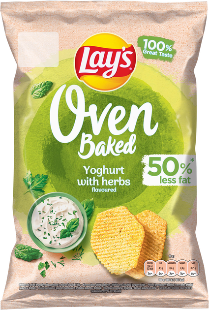 Чипси картопляні Lay's Baked Йогурт і трави 110 г (0.11 кг ...