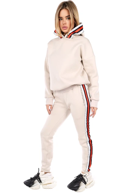 Костюм спортивний жіночий Krutyakov FLAVIA M бежевий 2867329 от ...