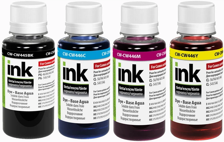 Комплект чернил ColorWay Canon PG-445/CL-446 (4х100мл) BK/С/M/Y (CW ...