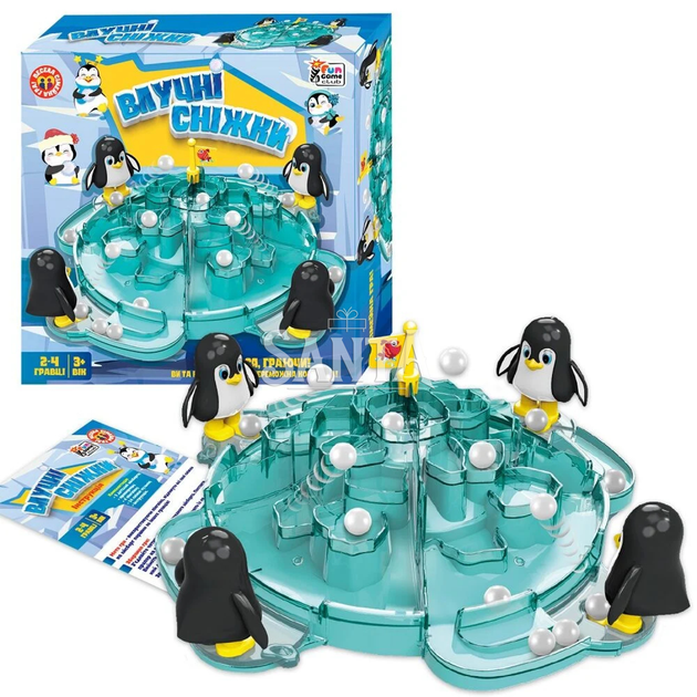 Настільна гра Влучні сніжинки, Fun Game, 3+, пінгвіни, сніжинки, 36*36 ...