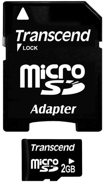 Карта памяти Transcend MicroSD 2GB + SD adapter (TS2GUSD) – фото ...