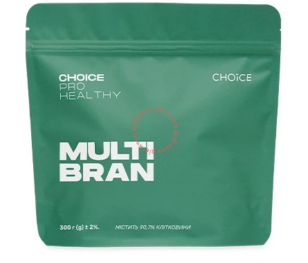 MULTI BRAN Мікс клітковини Choice 300 Г / 30 ПОРЦІЙ. Детокс, здоровий ...
