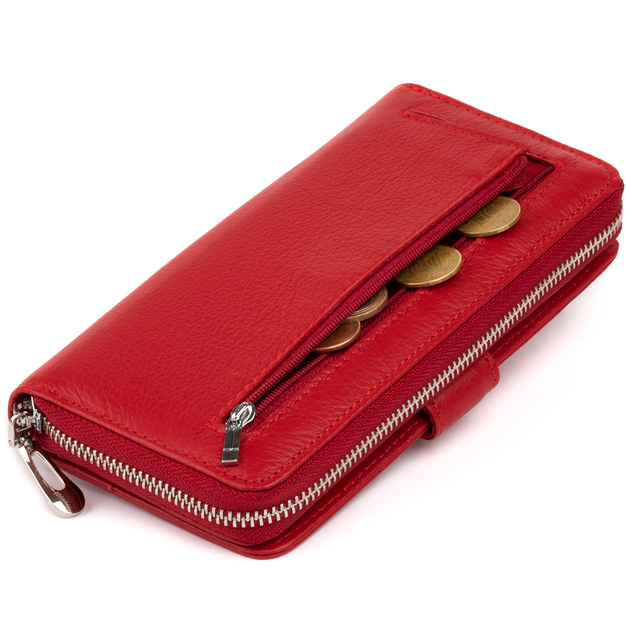 Женский кожаный кошелек 19х9,5х2,5 см ST Leather Красный 000155895 от ...