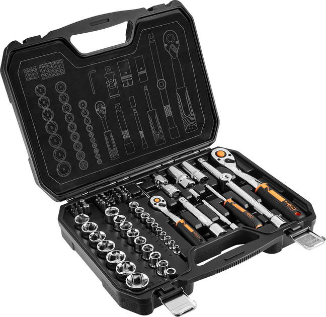 Набор инструментов Neo Tools 1/2", 1/4", CrV 73 шт (10-054) – фото ...