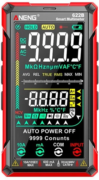 Мультиметр Aneng AN-622B измерения: V, A, R, C, T, F (YT32095) – фото ...