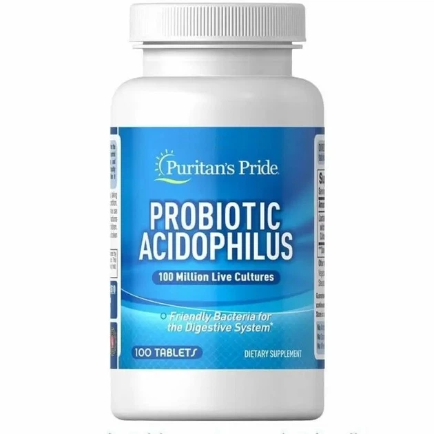 Пробиотик Puritan's Pride Probiotic Acidophilus Complex 100 Caps – фото ...