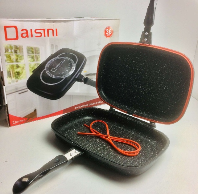 Двухсторонняя сковорода-гриль Daisini BN-555 с мраморным покрытием ...