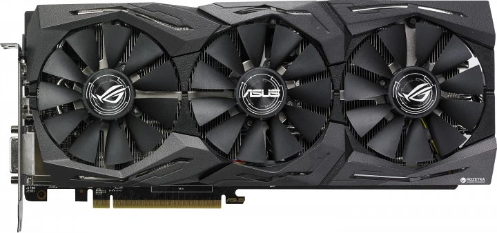 Видеокарта Asus Radeon RX480 ROG Strix 8GB GDDR5 (256bit) (1310/8000 ...