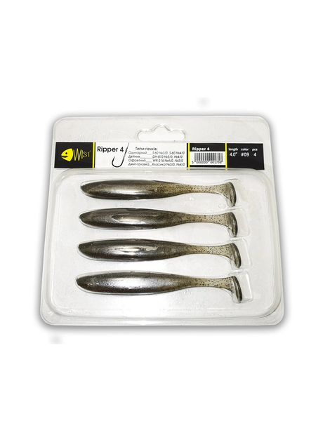 Приманка Wist силиконовая Шед Ripper Boost 4 inch 4шт 9 (00-00005430 ...