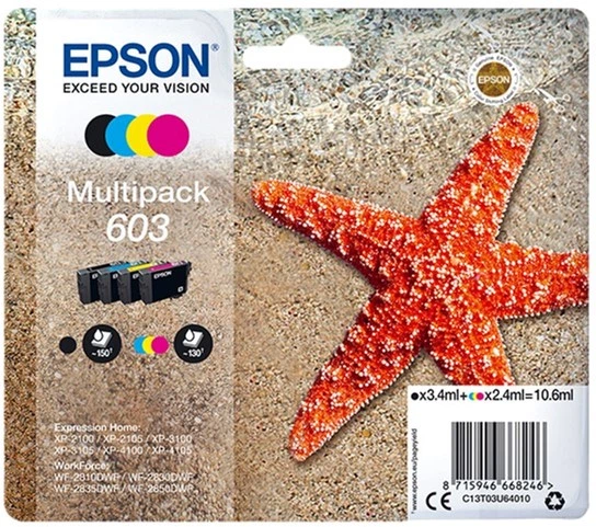 Набір картриджів Epson 603 Multipack Cyan/Magenta/Yellow/Black ...