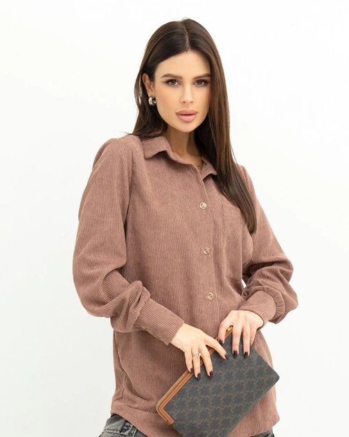 Рубашка ISSA PLUS SA-433 XL коричневая от продавца: «ISP» – в интернет-магазине ROZETKA | Купить ...