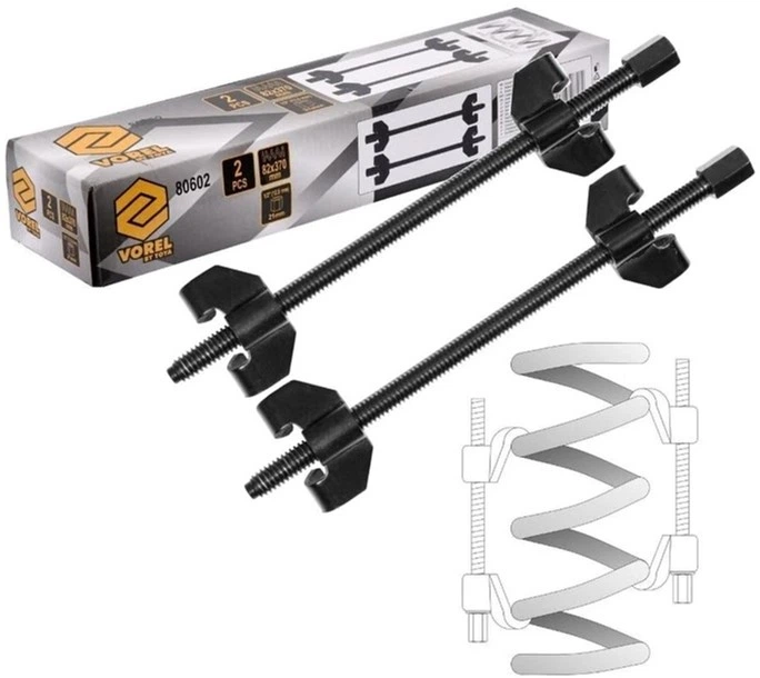 Съемники для пружин VOREL диапазон 82-370 мм головка-М21 мм 2 шт ...
