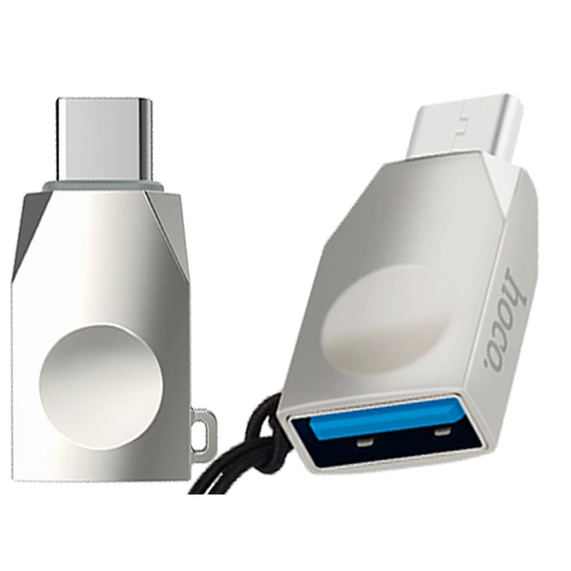 Перехідник OTG Hoco UA5 USB - Type-C Металік Висока швидкість передачі ...