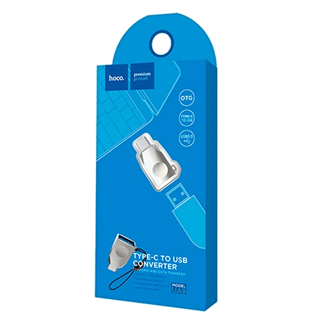 Перехідник OTG Hoco UA5 USB - Type-C Металік Висока швидкість передачі ...