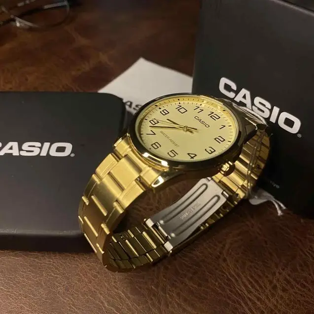 Наручные часы Casio MTP-V001G-9BUDF Золотистые Ручной аналоговый ...