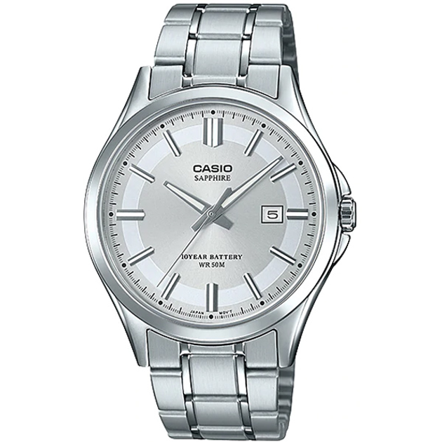 Наручные часы Casio MTS-100D-7AVDF Серебристые сапфировое стекло с ...