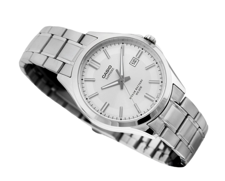 Наручные часы Casio MTS-100D-7AVDF Серебристые сапфировое стекло с ...