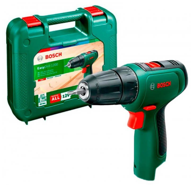 Акумуляторний дриль-шурупокрут Bosch EasyDrill 1200 у валізі без акб і ...