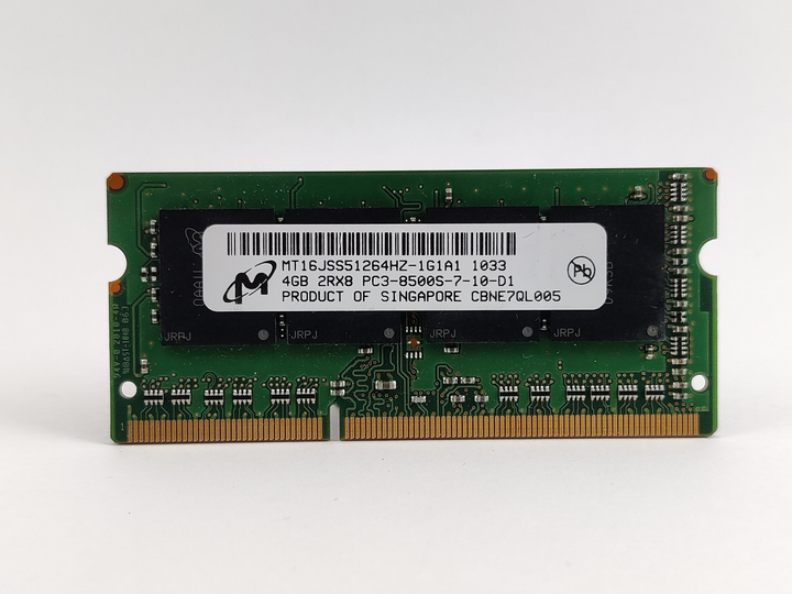Оперативная память для ноутбука Sodimm Micron Ddr3 4gb 1066mhz Pc3