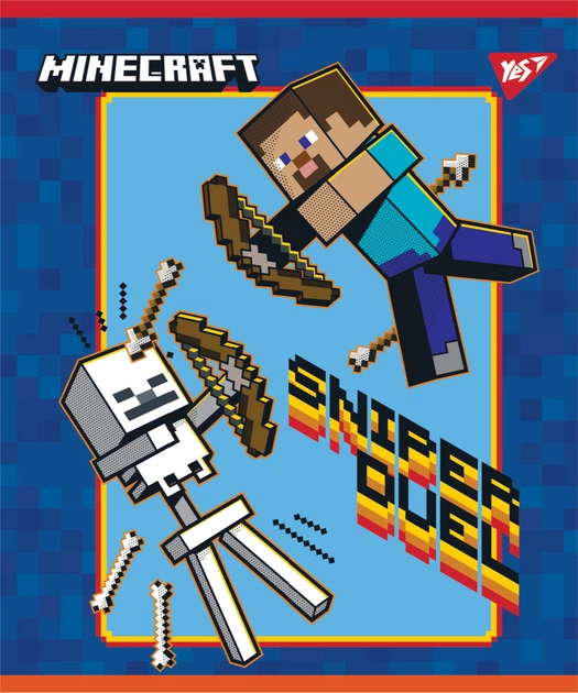 Набор тетрадей ученических YES Minecraft А5 12 листов в клетку 10 шт ...