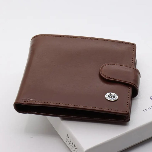 Мужское кожаное портмоне 9,5х2,5х11,5 см ST Leather Accessories ...