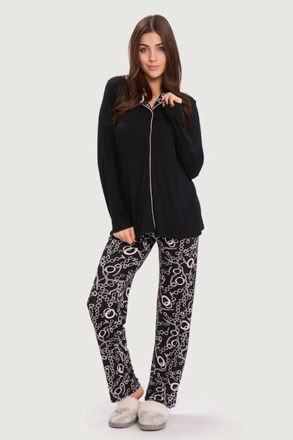 Комплект: блуза и брюки Lormar 44(M) Чёрный (Nero) (81777) – Брендовая ...