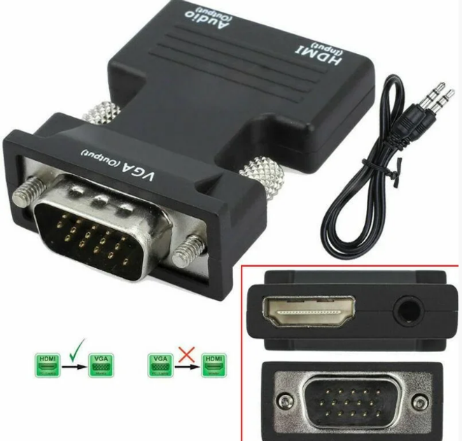 Переходник HDMI - VGA M/F с аудио выходом 3,5 мм – фото, отзывы ...