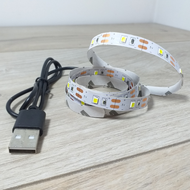 Светодиодная LED лента 5V 1м USB лампа светильник от Power Bank ...