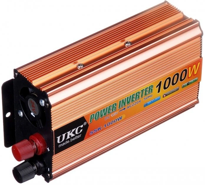 Перетворювач напруги інвертор UKC SSK 1000W AC/DC 12V-220V модифікована синусоїда (SH7712702 ...