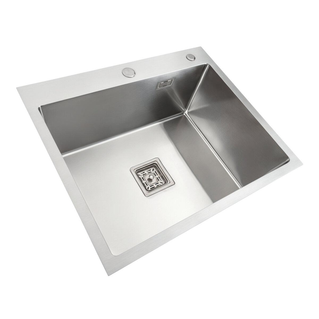 Кухонная мойка с отверстием под смеситель Platinum Handmade 600x500x230 ...