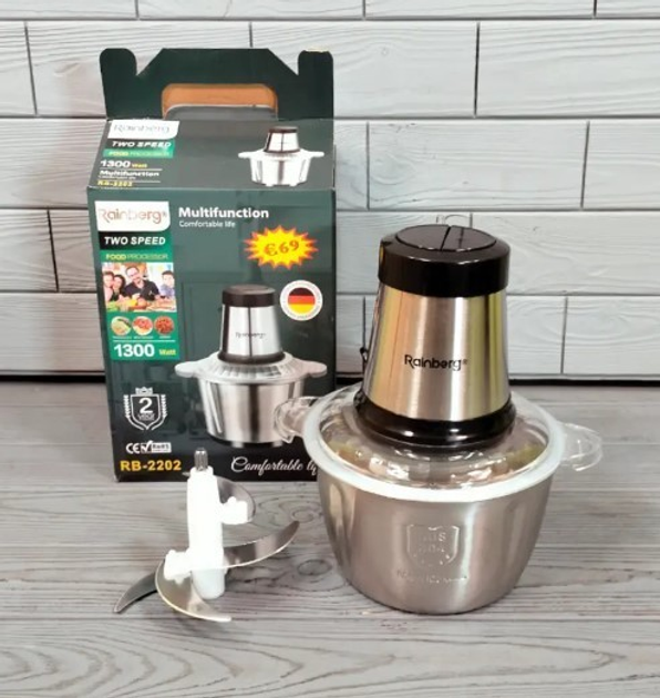 Измельчитель электрический с металлической чашей Rainberg RB 2202 1300 ...