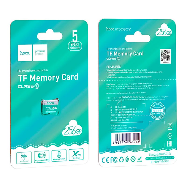 Карта памяти MicroSD Hoco TF High Speed Memory Card 256ГБ Cl10 – фото ...