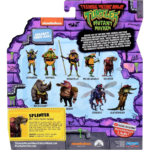 Фигурка TMNT Черепашки-Ниндзя: Погром Мутантов - Сплинтер / Splinter ...