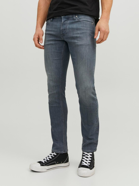 Джинсы Slim Fit мужские Jack & Jones XAZ436294USLR 32-32 Серые с синим ...