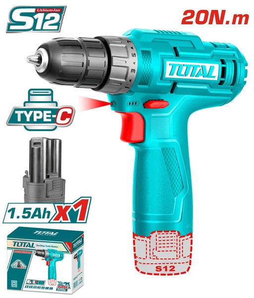 Аккумуляторный шуруповерт Total TDLI12428 – фото, отзывы ...